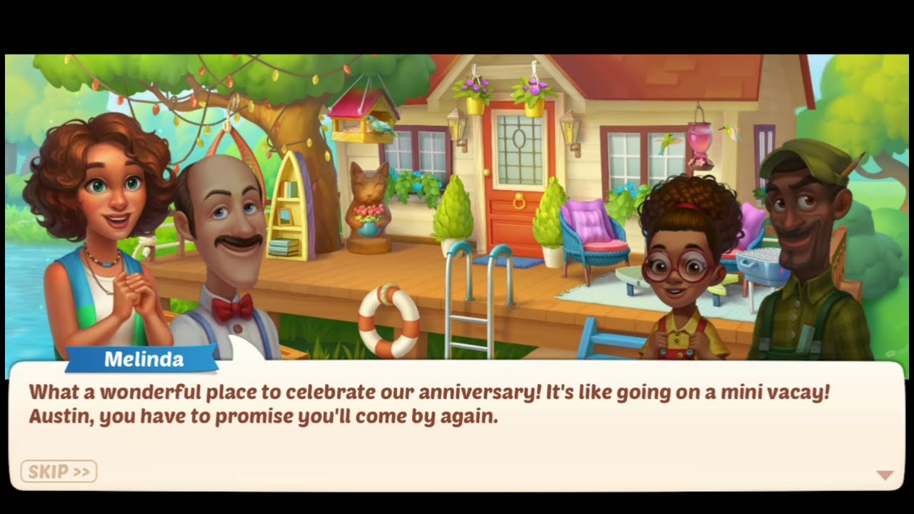 Homescapes Lake House Complete Robbie & Melinda's Anniversary - YouTube