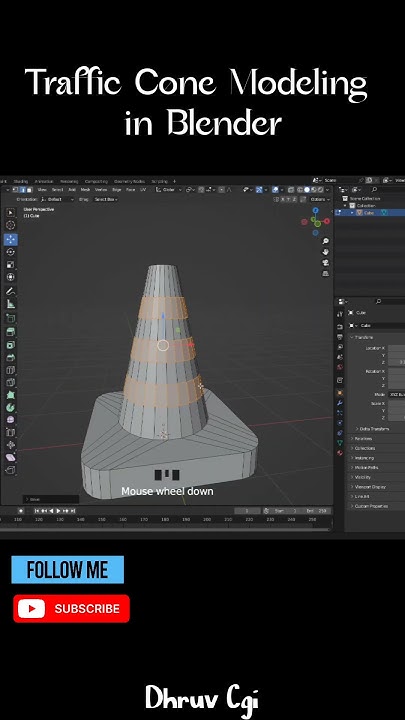 How To Model Traffic Cone in Blender 3D . #3d #blender #modeling #tutorial - YouTube