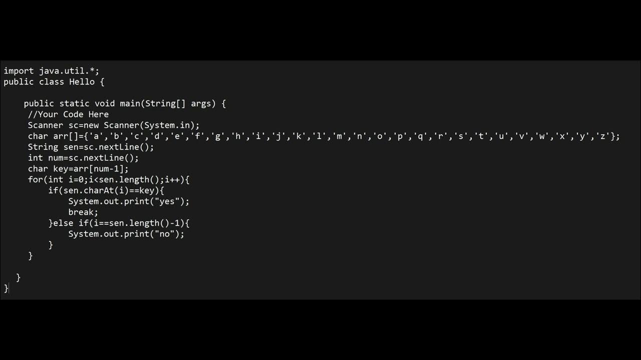 SkillRack-Daily Challenge -Check the Alphabet (Program Id: 7915) 13/12/2022 (JAVA / C) - YouTube