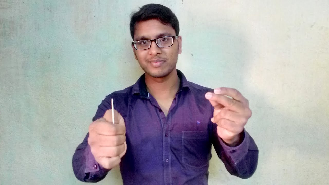 Toothpick गायब करना का जादू हिंदी में सीखें || Vanish Toothpick Magic ...