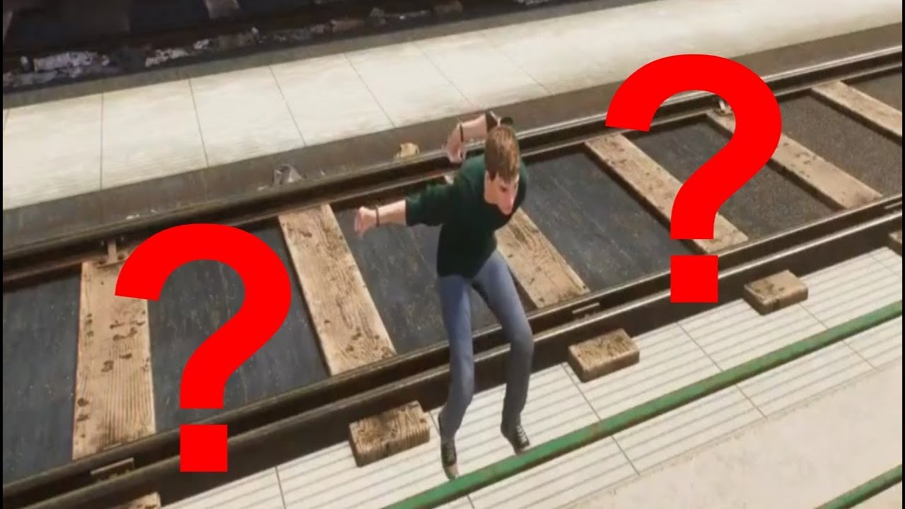 Peter Parker gets hit by a train - YouTube