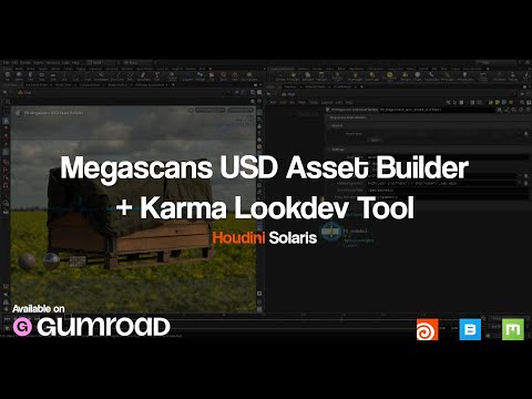 Megascans USD Asset Builder for Solaris Houdini (MaterialX) + Karma Lookdev | Free HDAs - YouTube