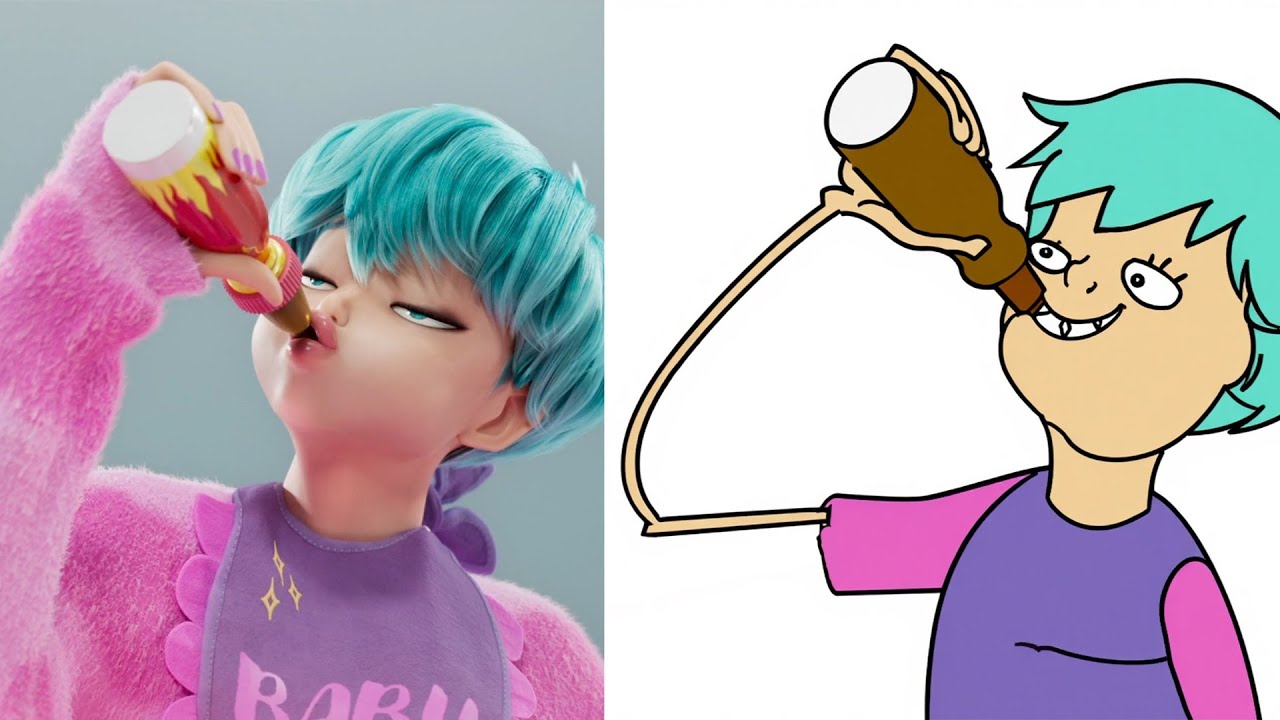 Huntrix Try Not to Laugh - Kpop Demon Hunters Drawing Meme - YouTube