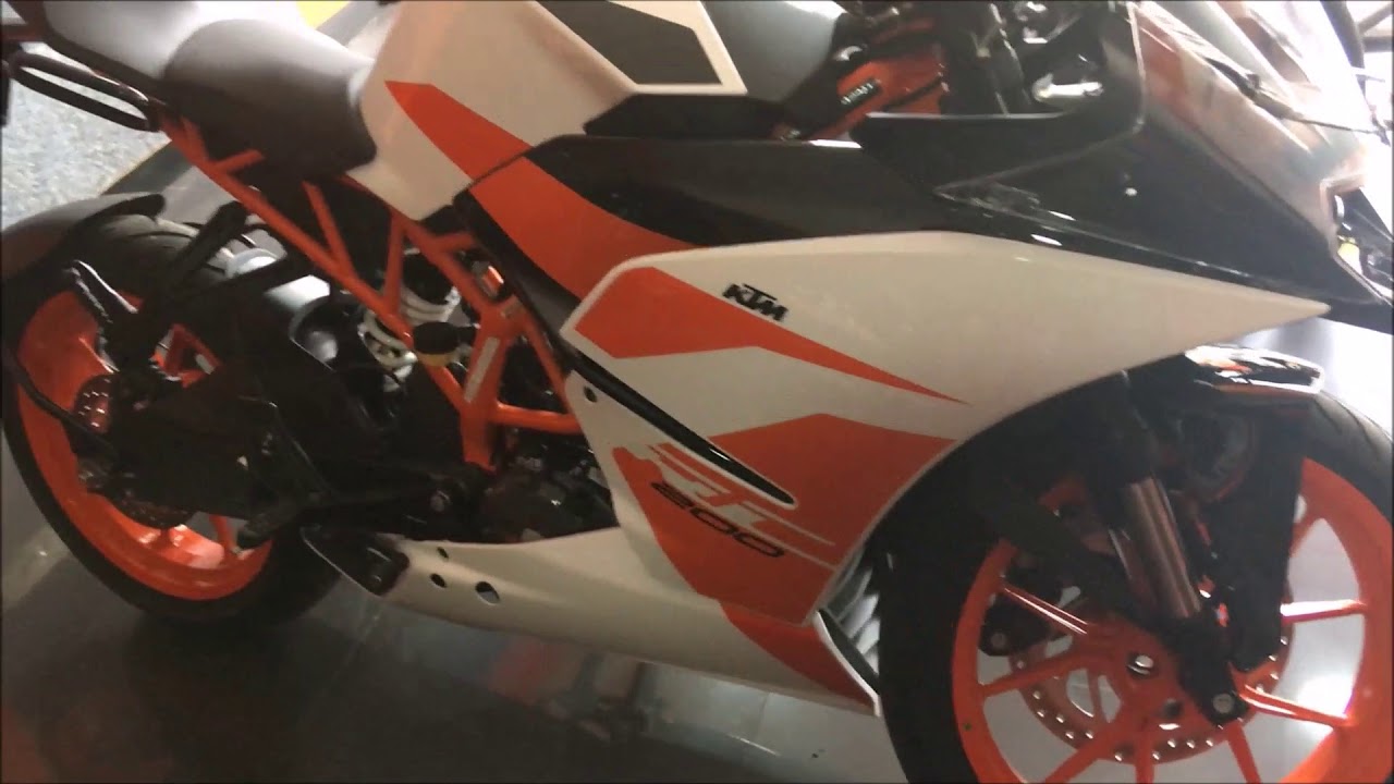 ktm rc 200 white colour walkaround - YouTube