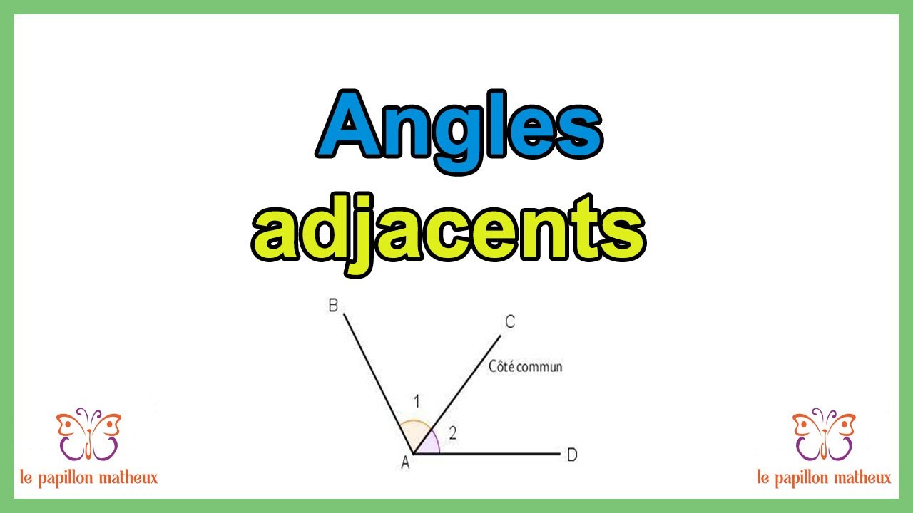 Angles adjacents (Qu'est ce qu'un angle adjacent) - YouTube