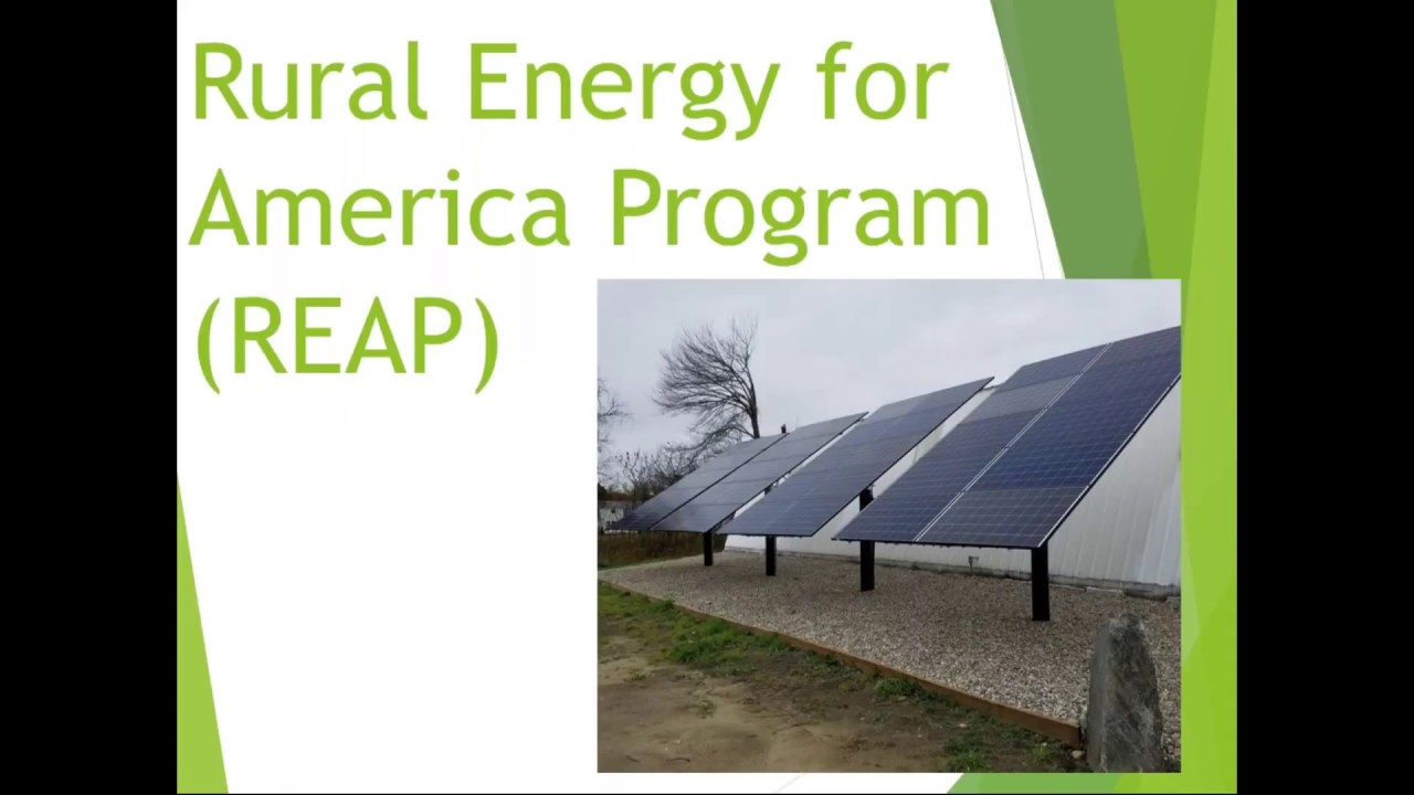 MFEP Rural Energy for America Program (REAP) Webinar - YouTube