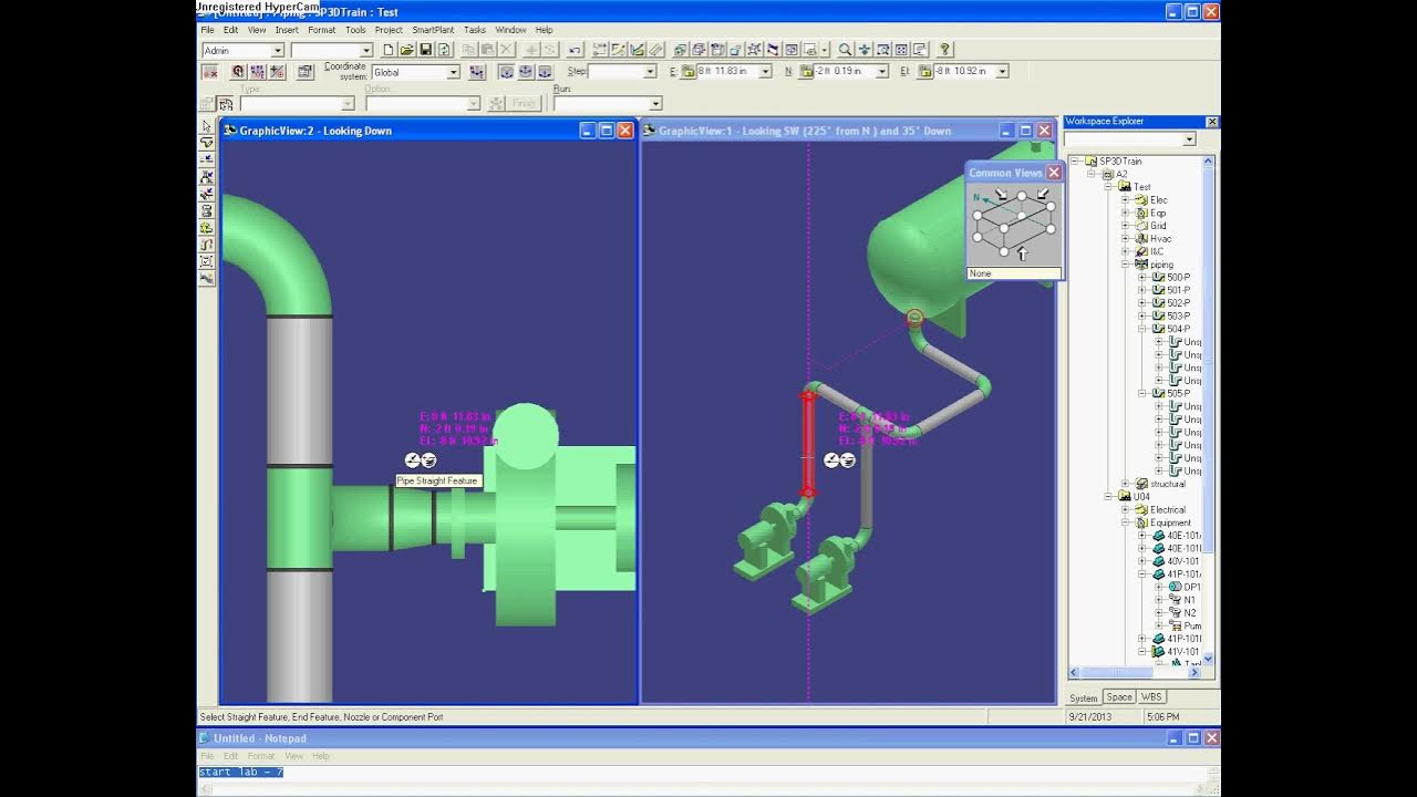 lab-7 SP3D Command || Piping and plant layout || Beginner command - YouTube