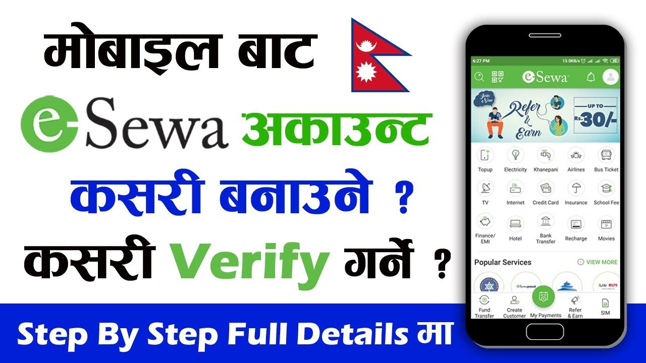 How To Create And Verify eSewa Account From Mobile 2021 Step By Step ...