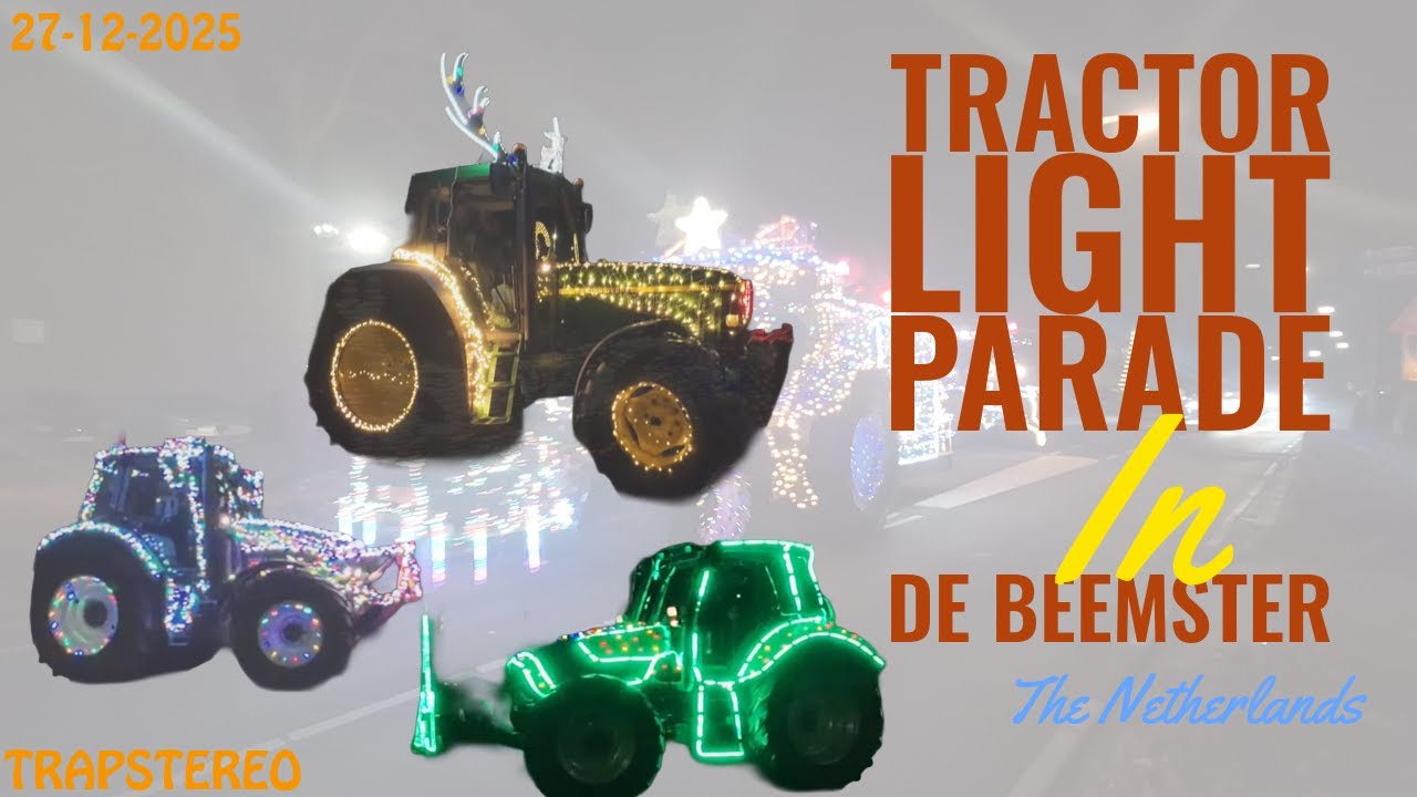 Beemster Lichtjestour 2025 , Beemster Tractor Light Parade - YouTube