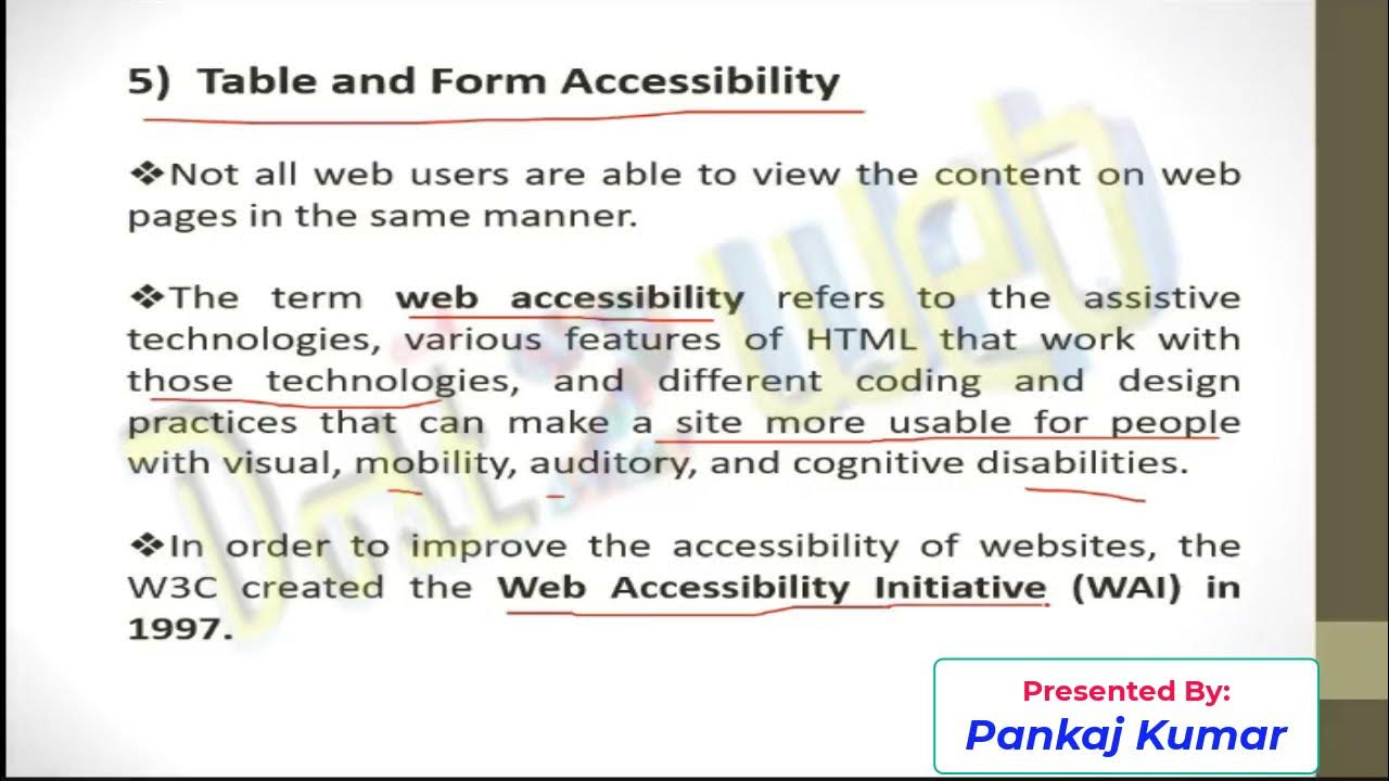 HTML Tables other control | Microformat | Web Technology and Its Application | 18CS63 | VTU ...