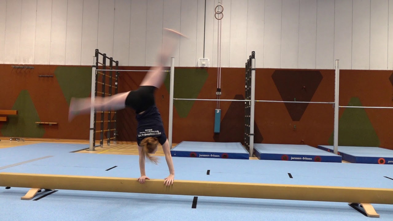 Radslag op de balk - YouTube