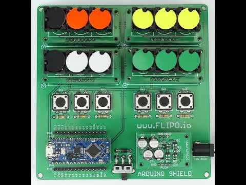 Arduino Shield - 4x1x3 Flip-disc Display #shorts - YouTube