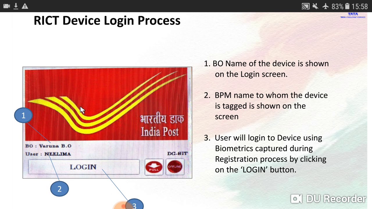 RICT device LOGIN process in csi darpan| - YouTube