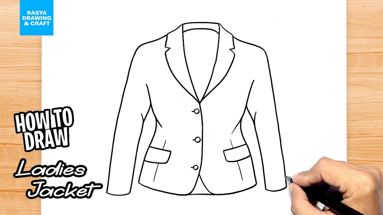 How to draw Ladies Jacket - YouTube