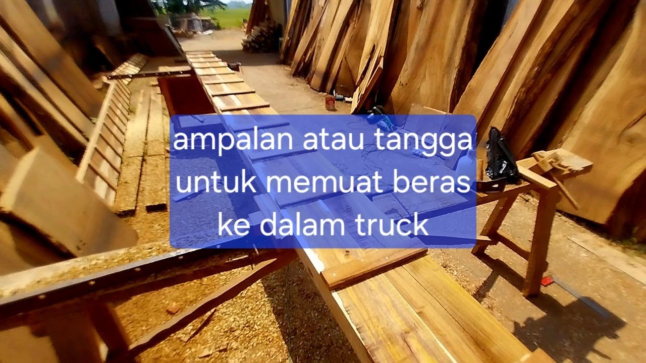 Full video proses pembuatan ampalan kayu untuk menaikan muatan ke dalam ...