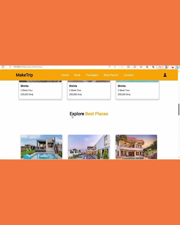 Travel Website Using HTML CSS and JavaScript #shorts #shortvideo #youtubeshorts #viral # ...