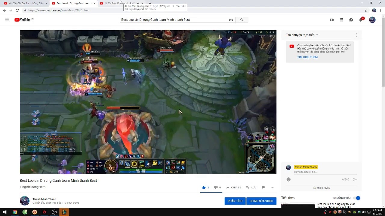Best Lee sin Di rung Ganh team Minh thanh Best - YouTube