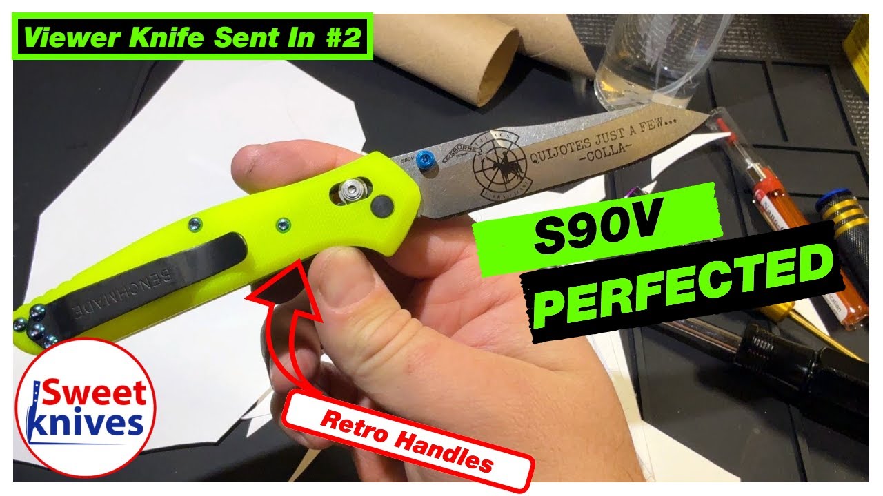 Sharpening a Viewer’s Custom S90V Benchmade 940! - YouTube