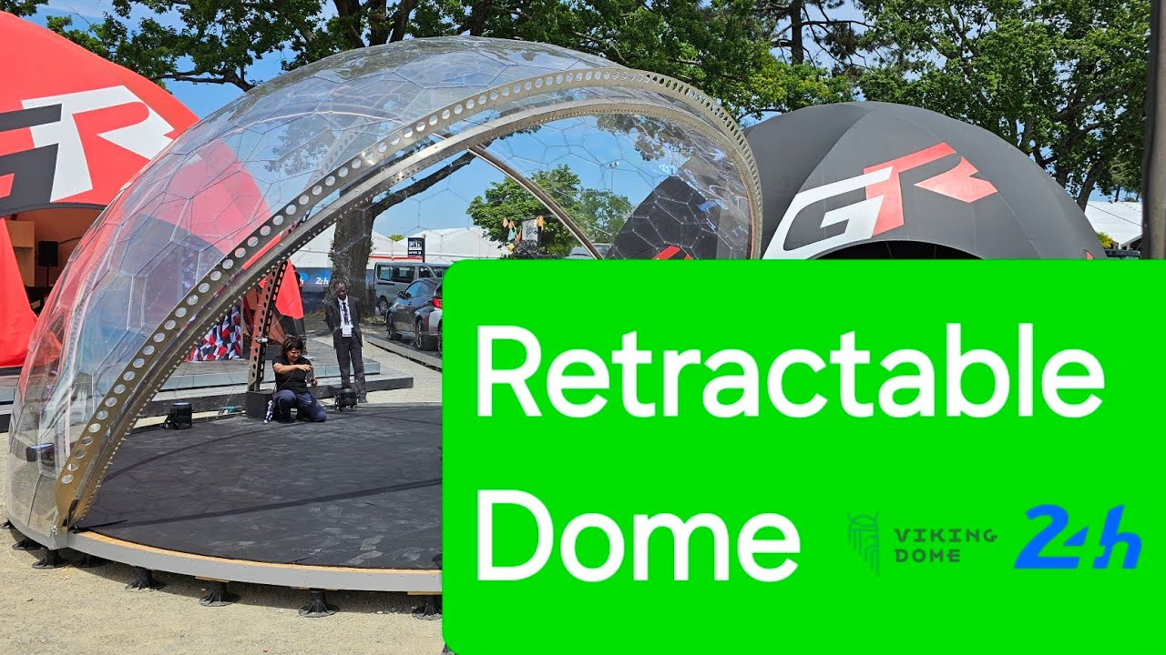 Retractable Motorized Dome for 24h race event. Full installation ...