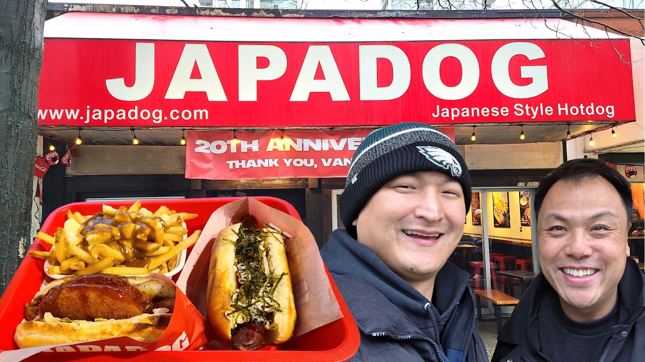 Trying Canada's Most FAMOUS Hot Dog! Japadog ft. Tim Lee - YouTube