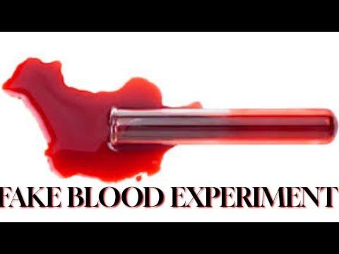 FAKE BLOOD EXPERIMENT - YouTube