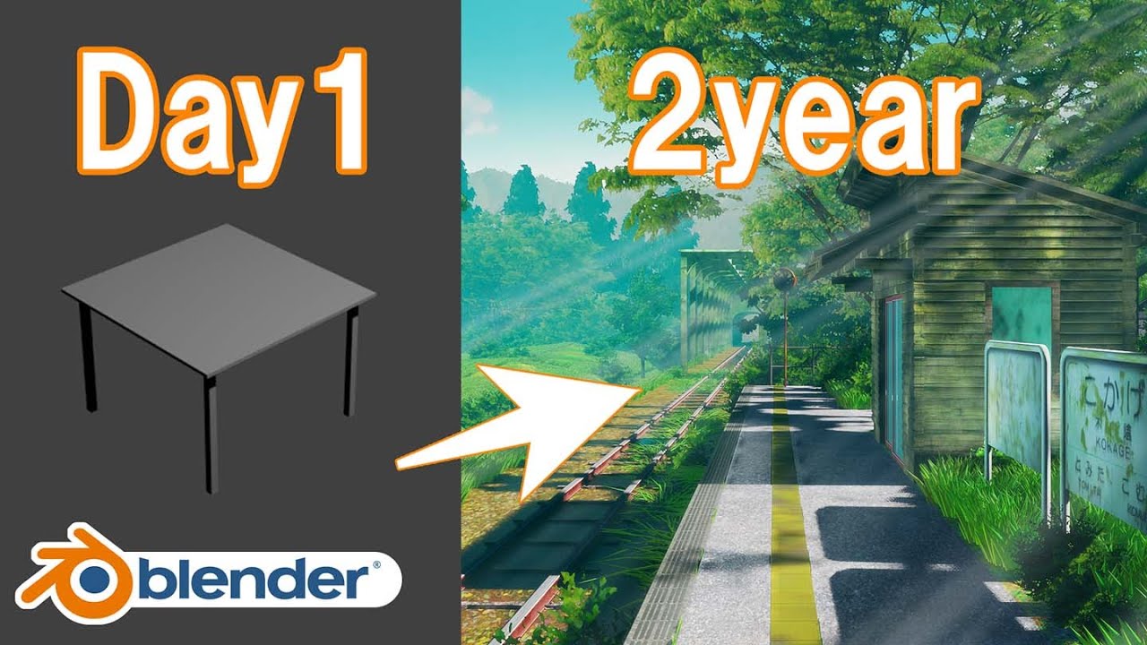 【blender】The result of two and a half years of self-study【before&after ...