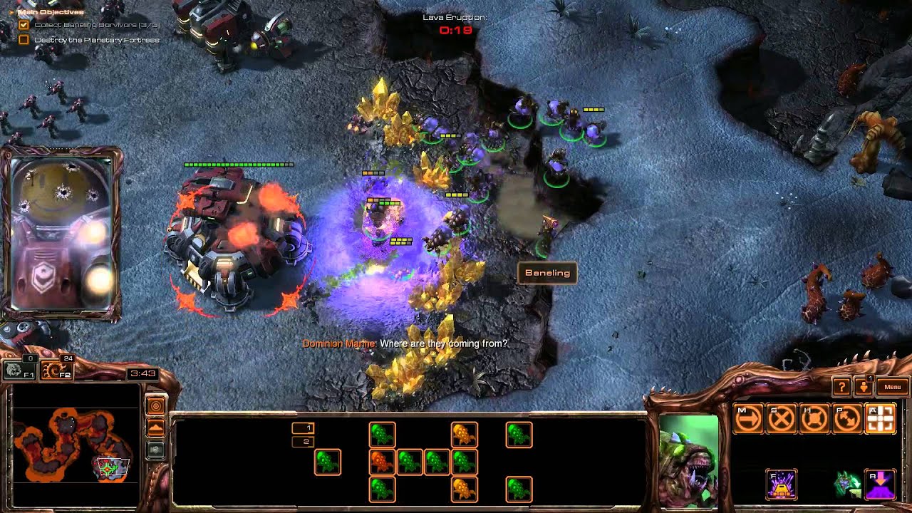 Starcraft 2: Heart of the Swarm - Baneling Evolution - YouTube