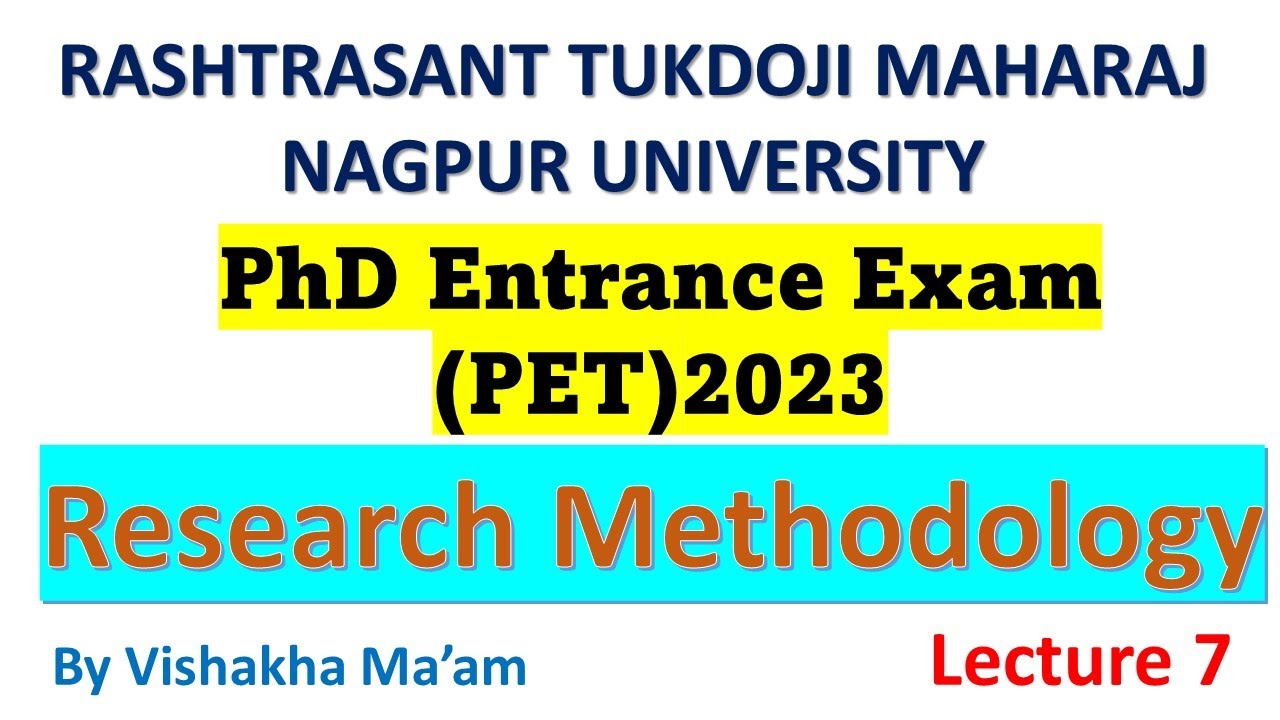 RTMNU Pet 2023 | Research Methodology | संशोधन कार्यप्रणाली | PhD IMP ...