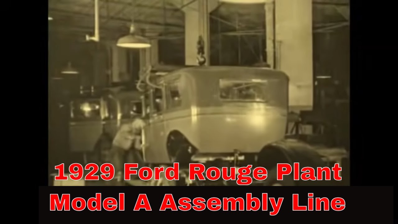 1929 FORD AUTOMOBILE CO. FILM MODEL A ROUGE PLANT ASSEMBLY LINE (SILENT ...