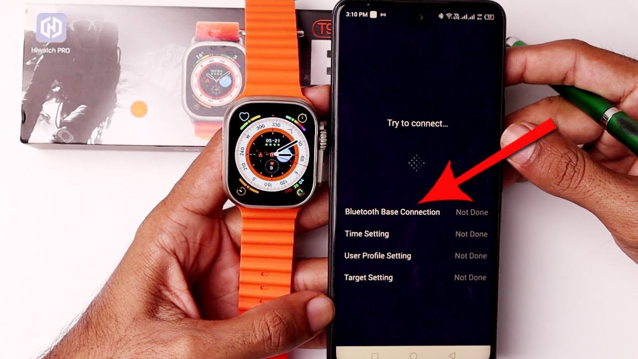 T900 Ultra Smart Watch Bluetooth Connect & Setup - YouTube