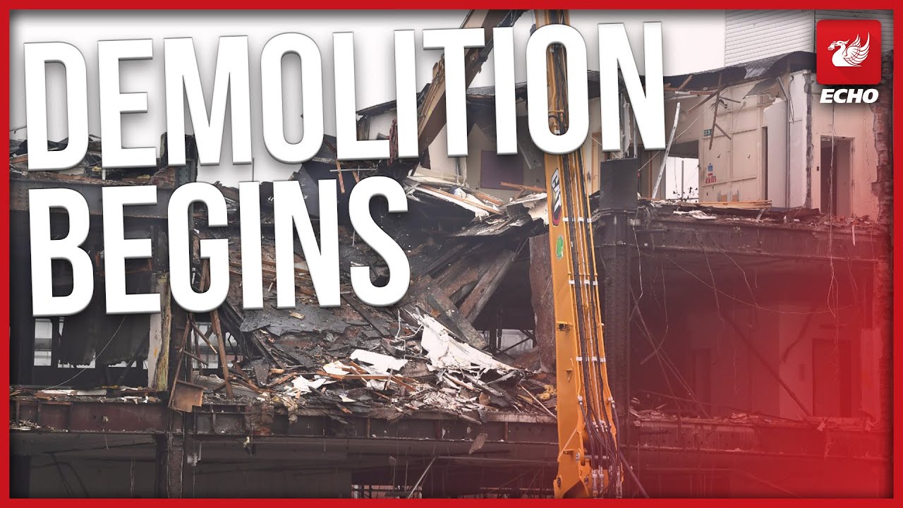 Demolition begins on one of Liverpool's iconic buildings - YouTube