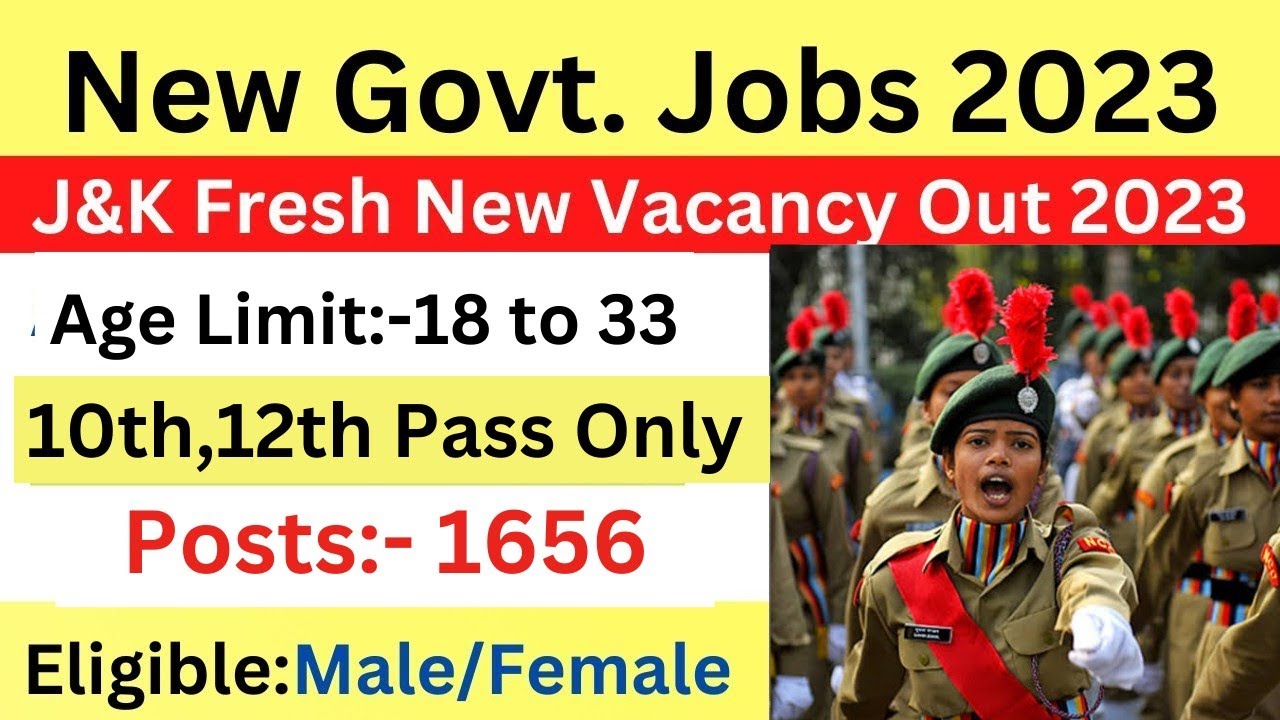 New Government Jobs Out 2023 | New Posts Out | Syllabus, Eligibility ...