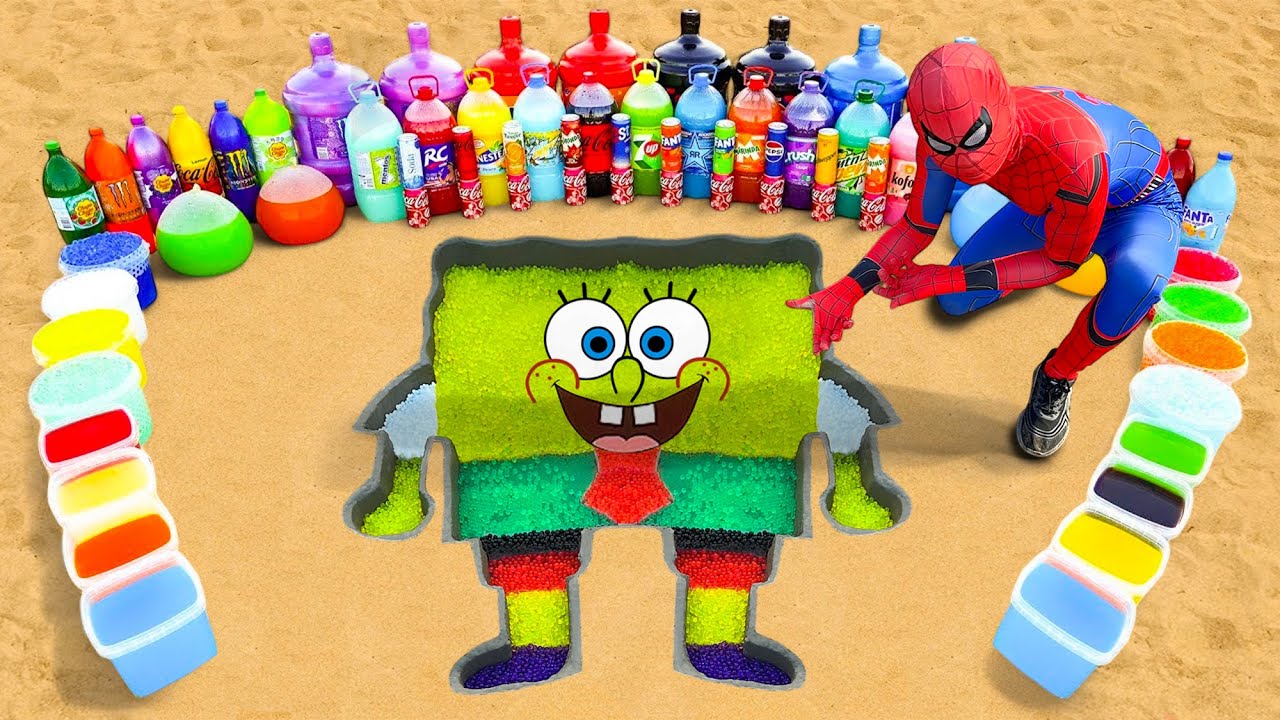 Spiderman & Big Toothpaste Eruption from SpongeBob Character, Pepsi ...