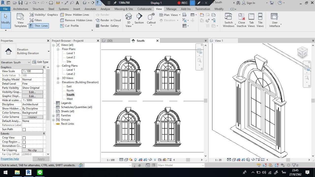 REVIT VIP : FAMILY WINDOW CLASSIC - YouTube