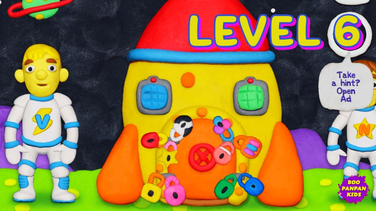 Vlad and Niki 12 locks Puzzle Astronauts Gameplay Level 6|Boopanpankids ...