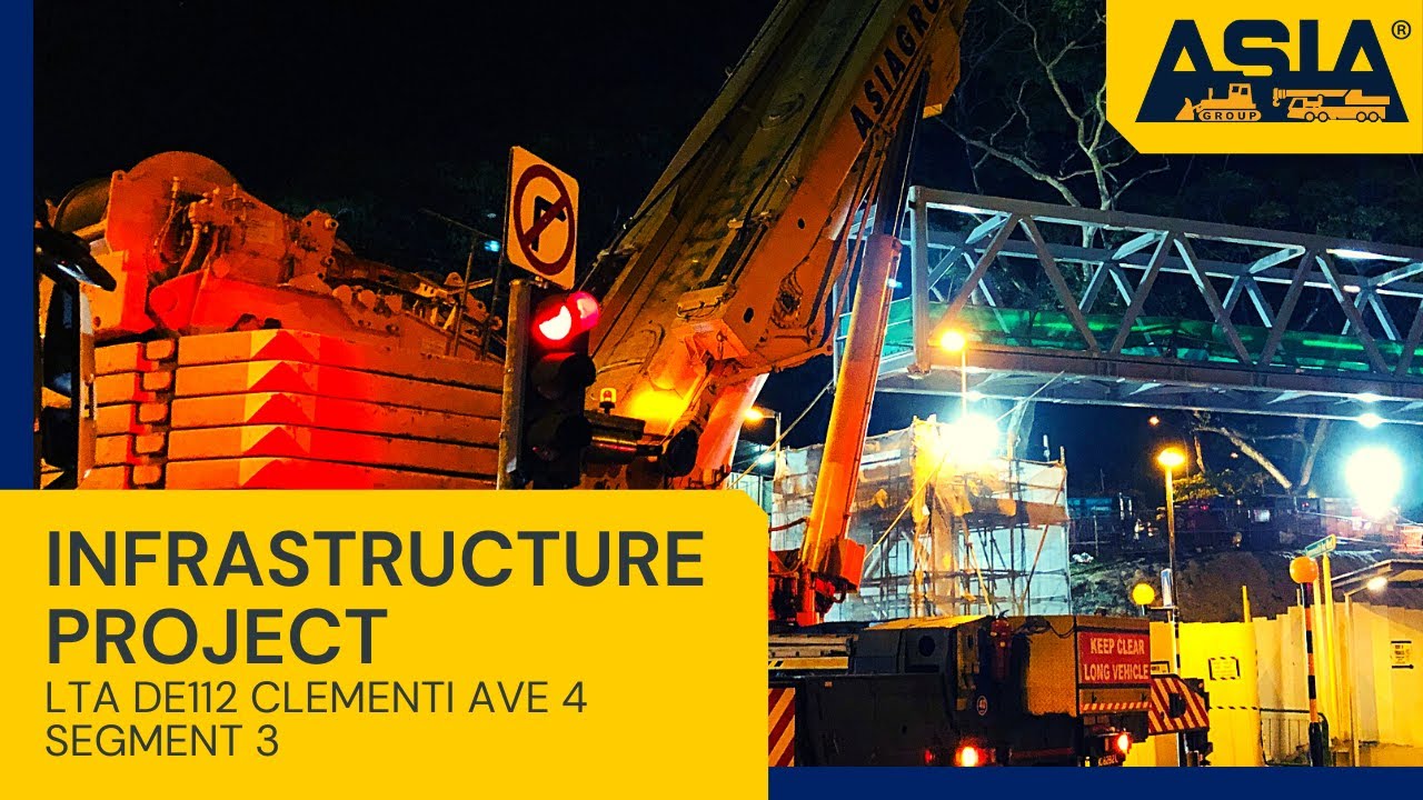 Pedestrian Bridge Launching With LTM1500-8.1 + Heavy Haulage【LTA DE112 ...