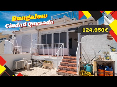 2 bedroom 1 bathroom bungalow private solarium and community pool located in Ciudad Quesada