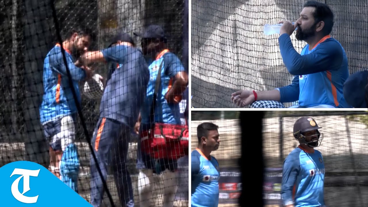 Fans elated as Rohit Sharma gets back to the nets after forearm injury ...