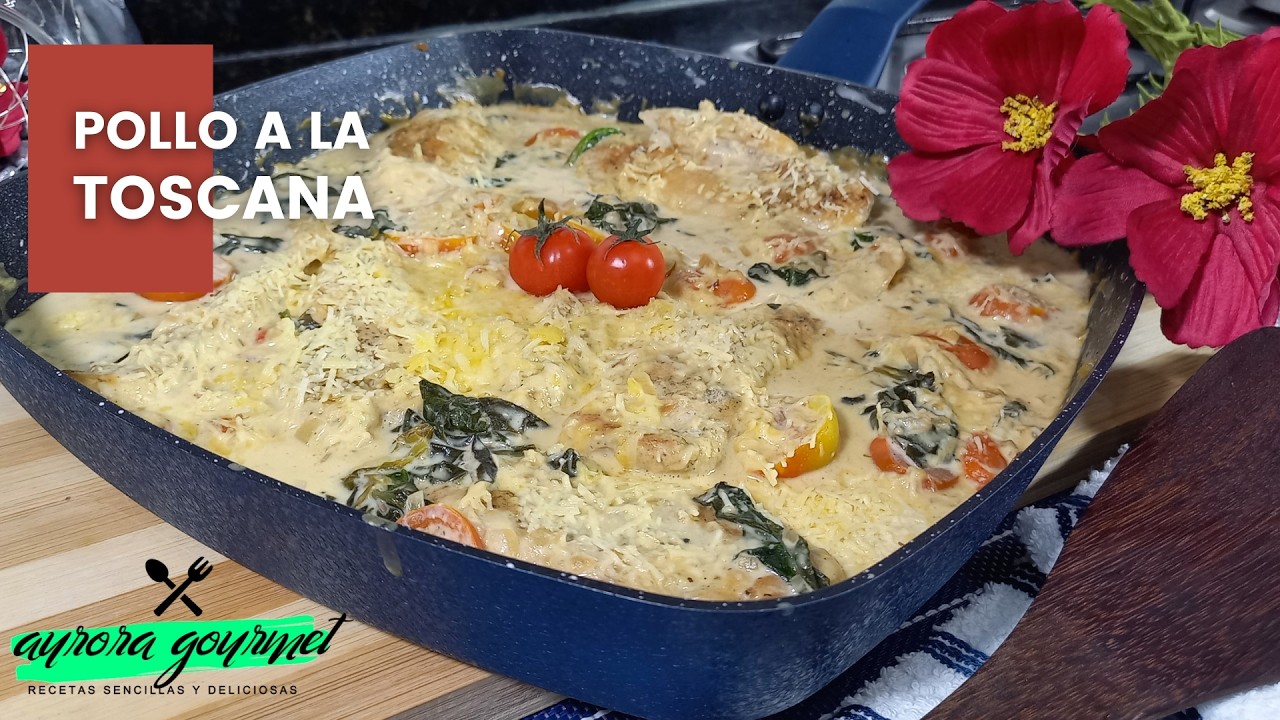 Descubre la receta de POLLO A LA TOSCANA que te encantará - YouTube
