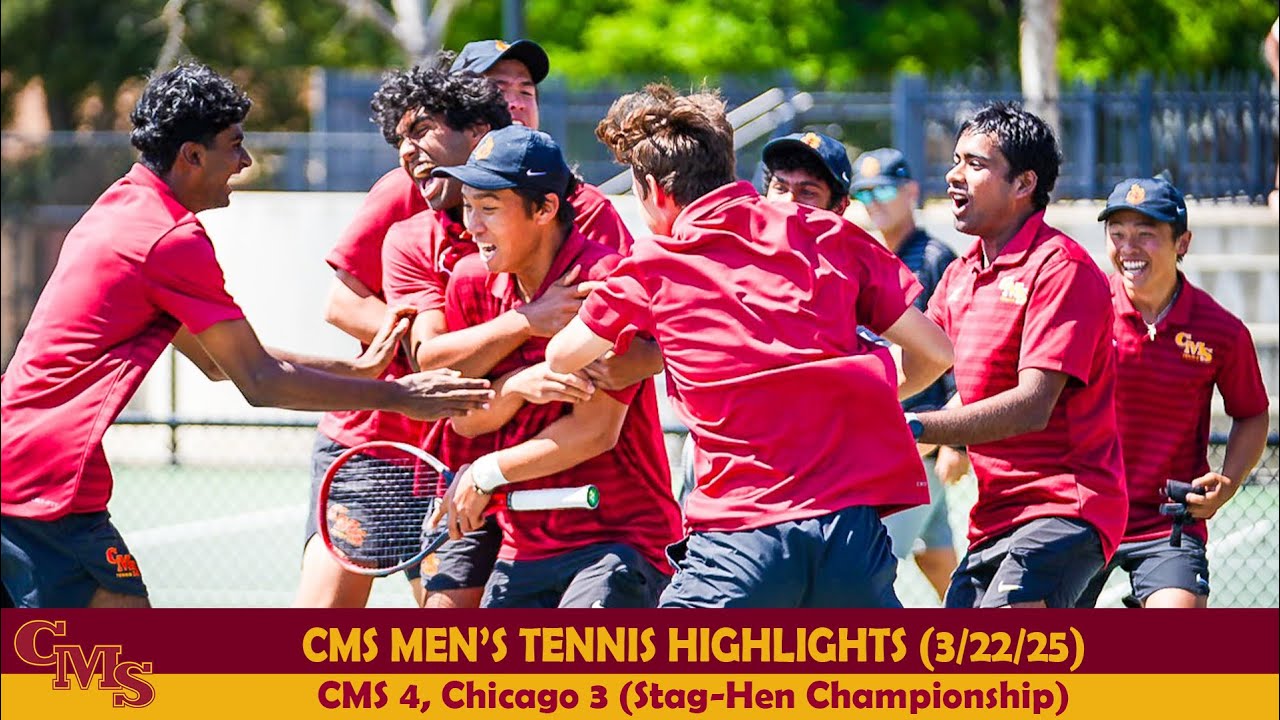 CMS Men's Tennis Highlights vs. Chicago - YouTube