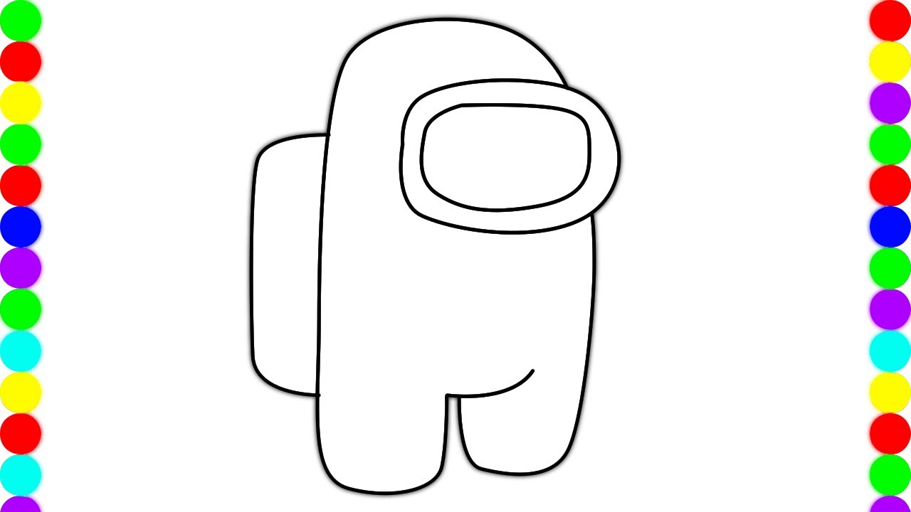 How to draw Among Us step by step for beginners | Among us Drawing ...