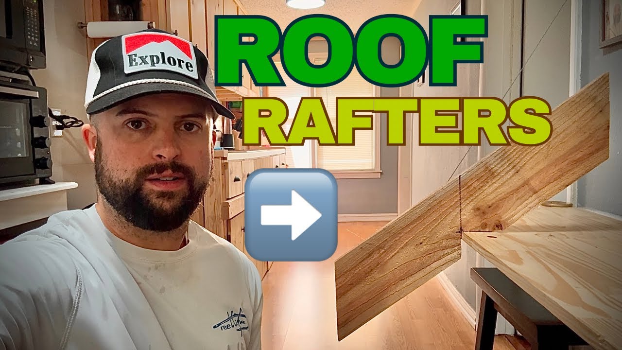 how to cut common roofing rafters with a speed square - YouTube