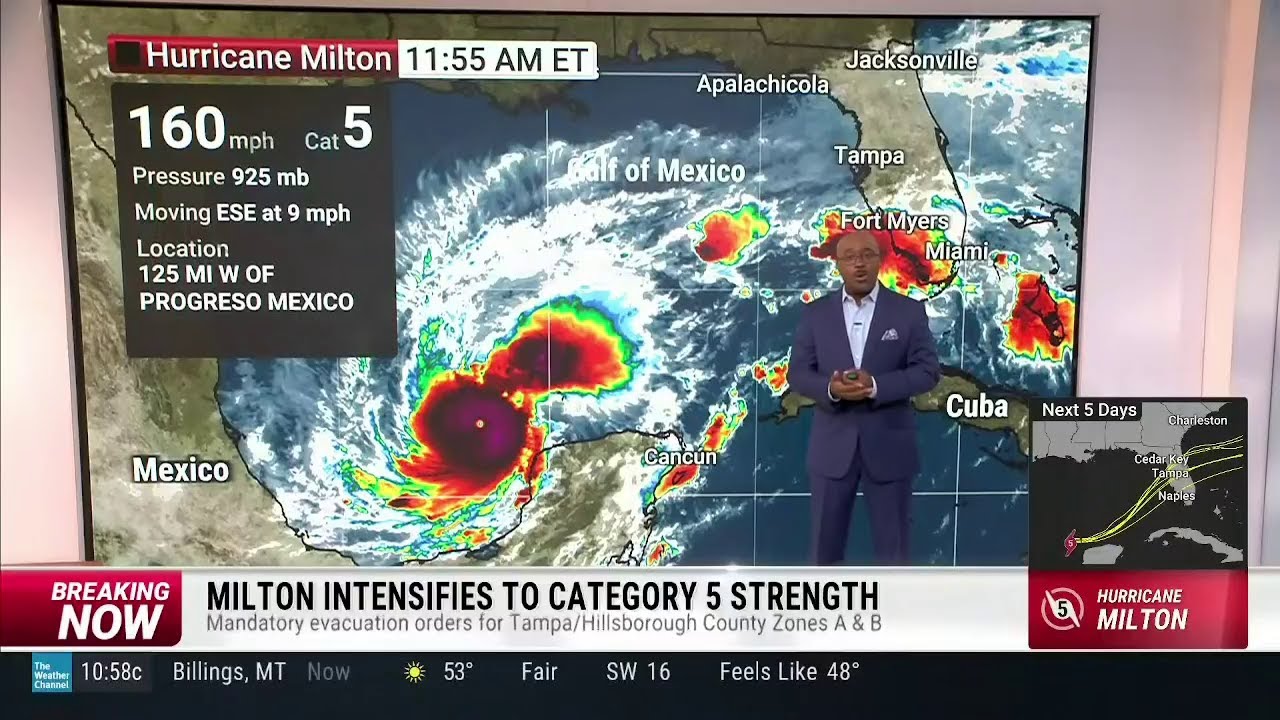Hurricane Milton becomes a Category 5 hurricane | The Weather Channel ...