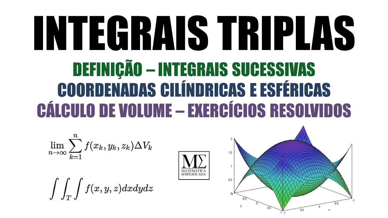 Integrais Triplas | Integração Sucessiva, Coordenadas Cilíndricas e ...