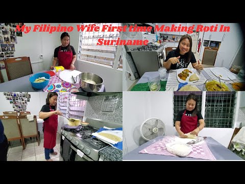 First Time Making and Eating Potato Roti / Indian Flat Bread! | Surinamese-Filipino Couple