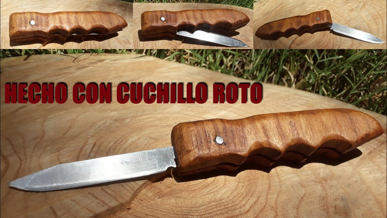 🔥FABRICACION DE NAVAJA CASERA con 👉 [CUCHILLO ROTO] - YouTube