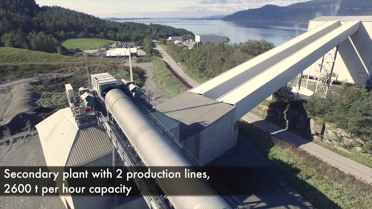 Aggregates production at Norsk Stein Jelsa - YouTube