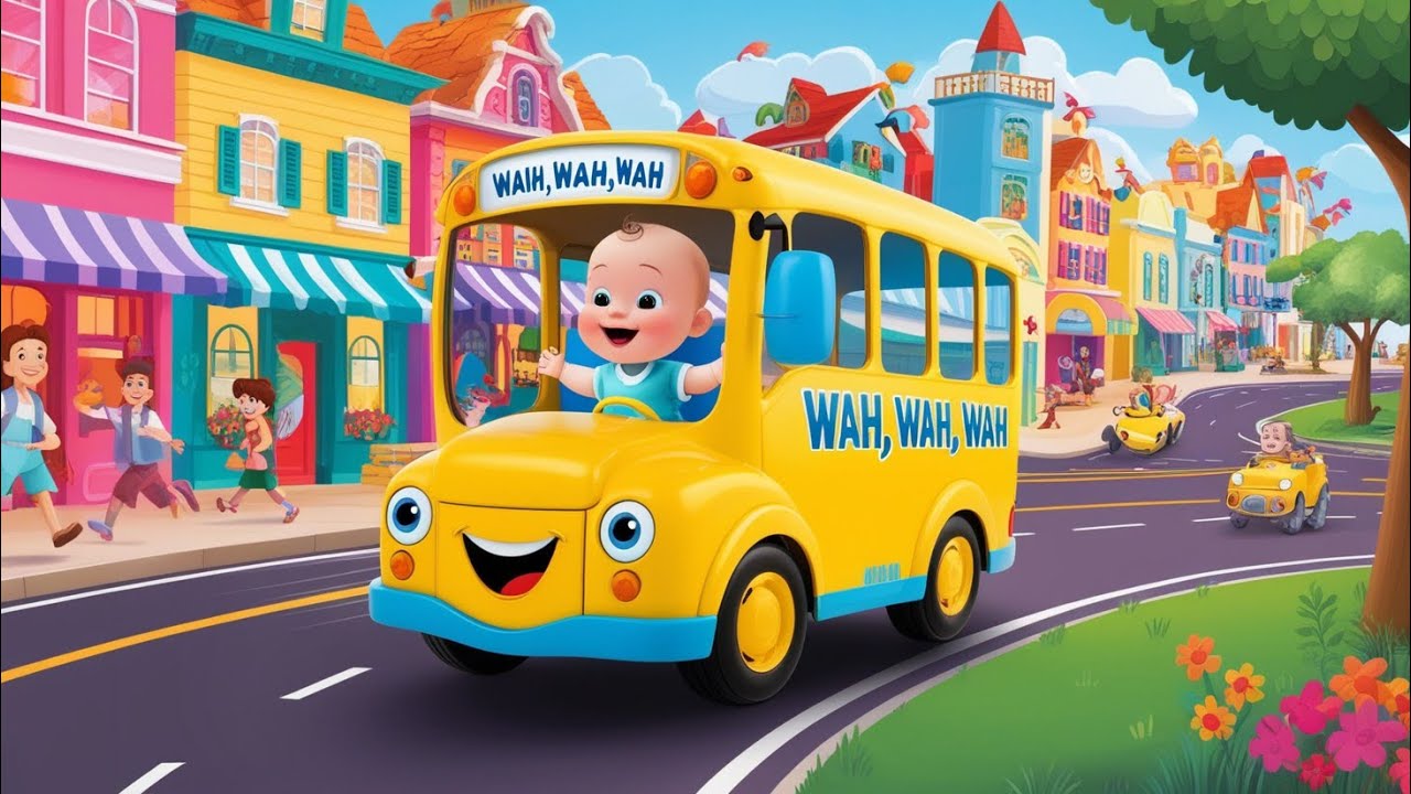 New Wheels on the bus | New Baby learning cartoon | New kids songs ...