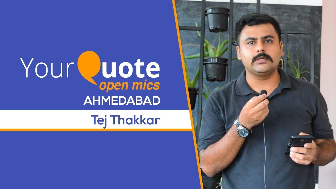 'Shayar Ka Saukh' by Tej Thakkar | Hindi Poetry | YQ - Ahmedabad (Open ...
