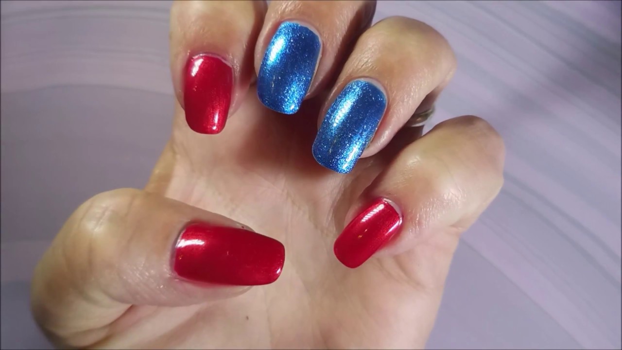 Salon Perfect Red and Blue Stamped - YouTube